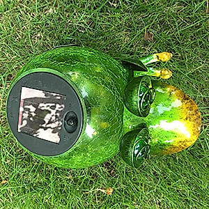 Yard Décor Frog Solar Light Iron Ornament Garden Decor Waterproof Outdoor Decorations for Patio Tabletop LED Lantern