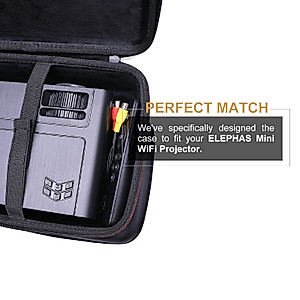LTGEM EVA Hard Case for ELEPHAS 2020/2022 Mini WiFi Movie Projector - Travel Protective Carrying Storage Bag