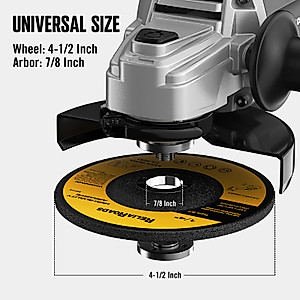 ReliaRoads 20V Brushless 4-1/2" Angle Grinder For Dewalt Battery(Battery Not Included), Cordless Angle Grinder With Metal Grinding Wheels. For Grinding, Cutting,Polishing And Carving