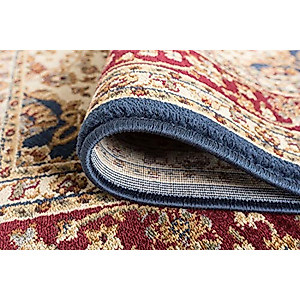 Kirsten Traditional Oriental Navy Scatter Mat Rug, 2' x 3'