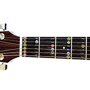 Guitar Fret Stickers- Color Coded- for Fretboard Note Positions