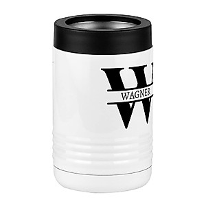 Personalized Beverage Holder, Name and Initial, White Polar Camel, Stainless Steel, Vacuum Insulated (W), by Just So Posh