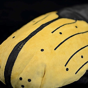 Nohito 9.8'' Realistic Insect Plush Toy Soft Stuffed Animal Simulation Bug Pillow Horned Hercules Coleoptera Insect Isopod Toys Doll (9.8'', Black and Yellow)