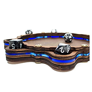 C4Labs 9" Padded Vegan Leather Dice Tray - Dapper Octopus - Blue