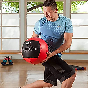 JFIT Wall Ball, 4 LB, Red/Black
