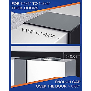 KEOAMG Over The Door Hooks, No Assembly Required Door Hanger Hook, Sturdy Over The Door Coat Rack, Over Door Hanger Door Hooks for Hanging Clothes, Towels, Hats, Matte Black
