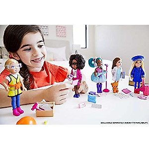 Barbie Chelsea Can Be Playset with Brunette Chelsea Doctor Doll (6-in), Clipboard, EKG Reader, Band-aid Stickers,2 Medical Tools, Teddy Bear, Great Gift for Ages 3 Years Old & Up