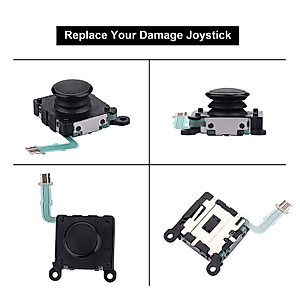 Ikpek 2-Pack Joysticks Replacement for PS Vita 2000 2001, Analog 3D Thumb Stick with Thumbstick Grips & Screws for PSV 2000