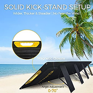 LIPOWER 200 Watt 18V Portable Solar Panel, Foldable Portable High-Efficiency Monocrystalline ETFE Waterproof Solar Panel Charger for Mars Series 1000W/2000W, for RV Camping Blackout Emergency Phone