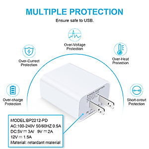 iPhone Fast Charger Block [2 Pack] USB C Wall Charger PD Power Adapter for iPhone 15 Pro/15 Pro Max/15/15 Plus/14 Pro/13/12/11/Pro/Max/Mini/SE/XS/XR, Samsung Galaxy S24 A15 A14 5G A13, Pixel 8 Pro/7a