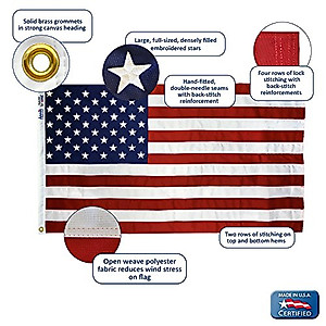 Annin Flagmakers Model 2710 American Flag Tough-Tex Polyester Flag, 3 x 5 Feet
