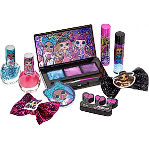 L.O.L Surprise! Townley Girl Backpack Cosmetic Makeup Set with Flip-up Mirror includes Lip Gloss, Nail Polish, Hair Bow & more for Kid Tweens Girls, Ages 3+ perfect for Parties, Sleepovers & Makeovers