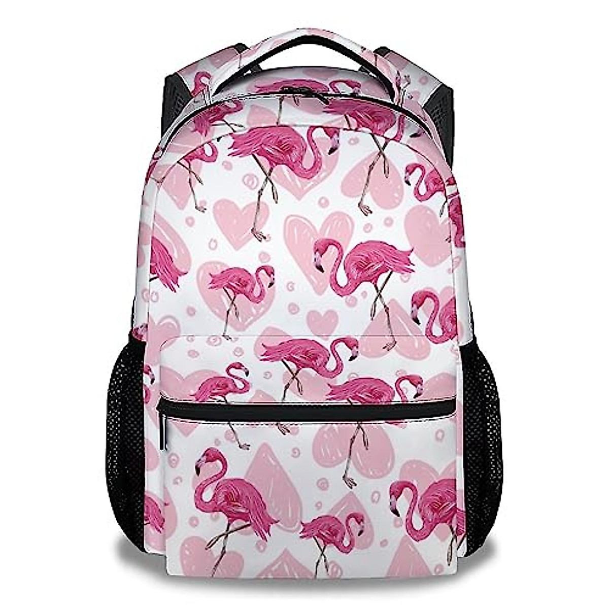 CUNEXTTIME Flamingo Backpack for Girls Boys, 16 Inch Pink Backpacks for School, Cute Lightweight Durable Bookbag for Kids