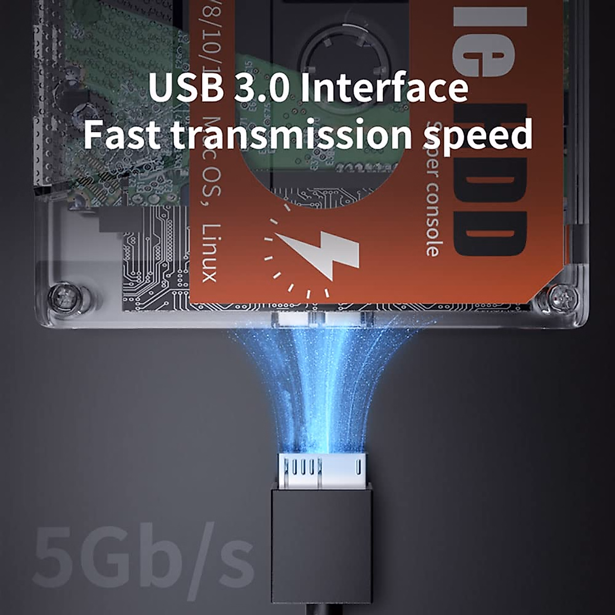 Kinhank 2TB External Hard Drive Built-in 120,000+ Classic Games, Batocera 33 System, Retro Game Console Compatible with 70+ Emulators, HDD Support for Windows/Laptop/PC/Linux,Plug&Play