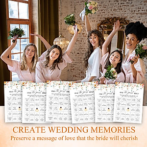 Bridal Shower Bingo Games, Find The Guest Bingo, Floral Bridal Shower Party Game Cards For Wedding Engagement Bachelorette, Fall Bridal Shower Decorations Favors Supplies, 25 Game Cards Included -09