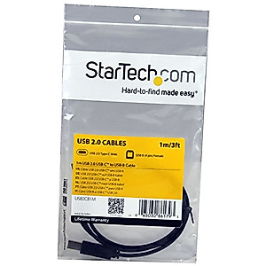 StarTech.com USB C to USB B Printer Cable - 3 ft / 1m - USB C Printer Cable - USB C to USB B Cable - USB Type C to Type B (USB2CB1M)
