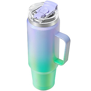 Meoky 40oz Tumbler with Handle, Stainless Steel Travel Mug with 2-in-1 Straw and Sip Lid, Vacuum Insulated Coffee Mug, 100% Leak Proof, Keeps Cold for 34 Hours or Hot for 10 Hours (Fairyland)