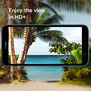 Nokia C1 Plus | Android 10 (Go Edition) | Unlocked Smartphone | 5.45" HD Screen | Face Unlock | LTE | 1/32GB | International Version | Blue