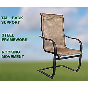 Patio Master Corp Outdoor Patio Bellevue Spring Chair 2 Count