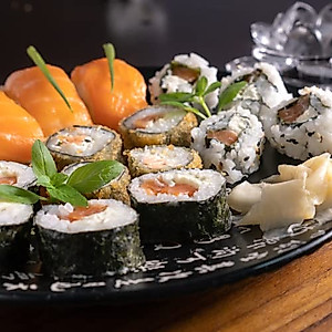 Sushi Making Kit, Sushi Roller Set, All in One Sushi Maker Kit, with Bamboo Rolling Mat, Sushi Bazooka, Chopsticks Holders, Rice Paddle, Avocado Slicer for Beginners, Kids, Family, Friends, Home