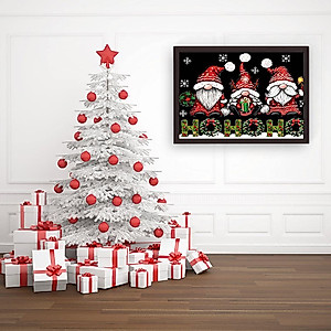 LWZAYS 5d Diamond Painting, Gnome Diamond Art Kits for Adults Christmas Paint with Diamonds Gem Art,Full Drill Diamond Paintings Arts and Crafts for Home Decor(HoHoHo 11.8 * 15.8 inch)