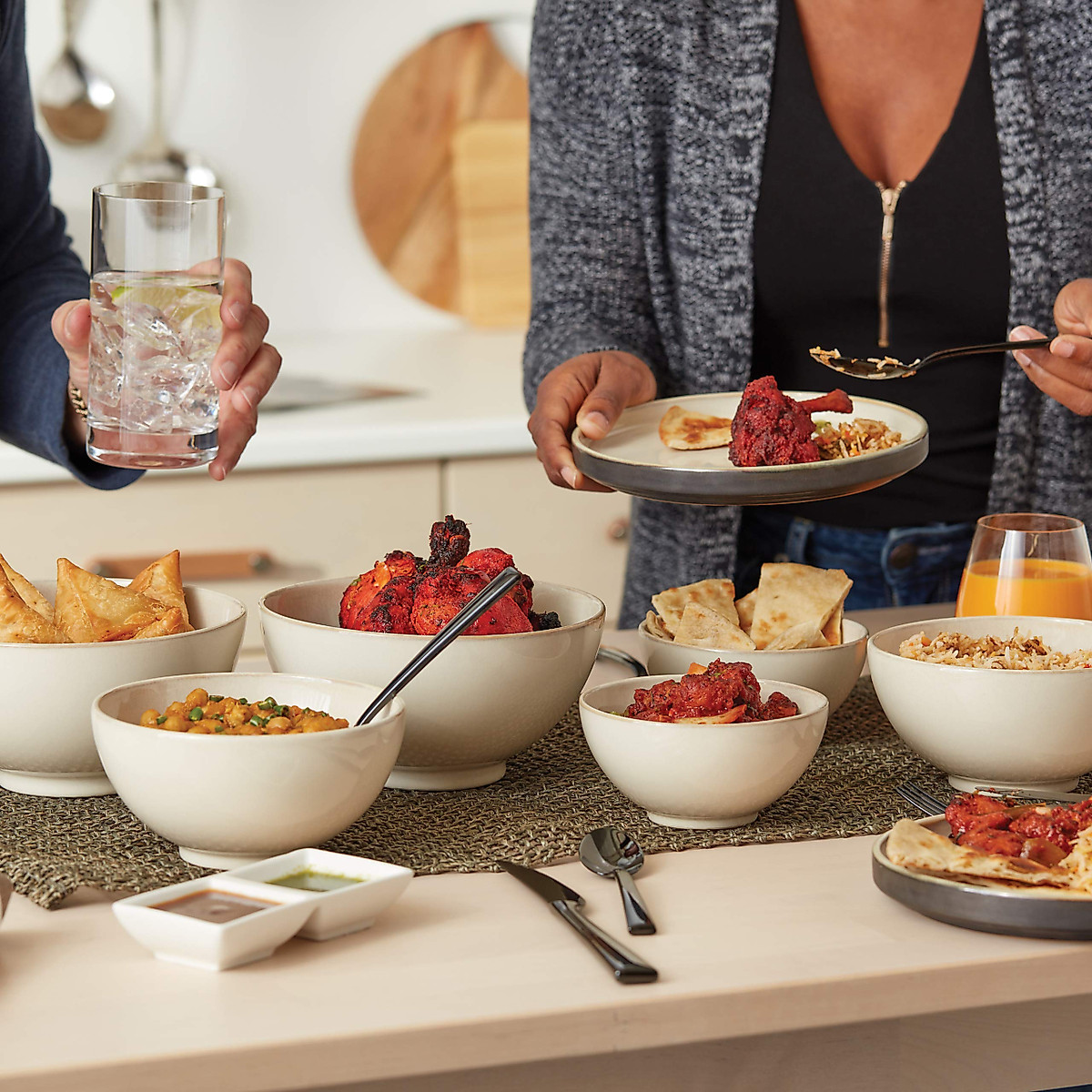 Lenox Luna Nesting Dinnerware Set, 11.30 LB, White