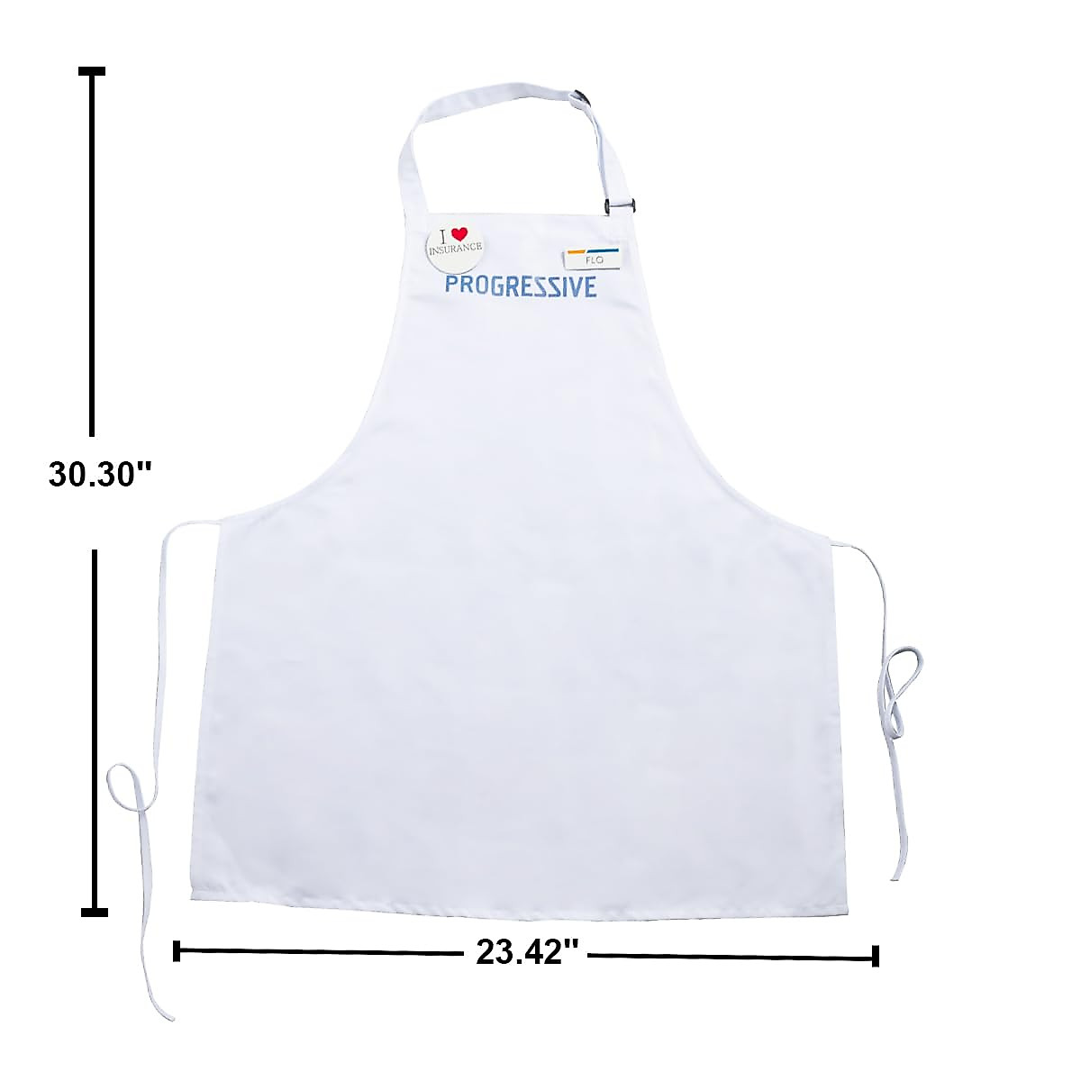 VOREAD White Apron for Halloween Costume with Button Nametag and Headband (White)
