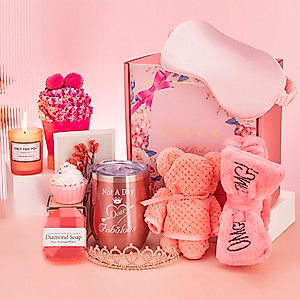 Birthday Gifts for Women,Happy Birthday Unique Female Gift Ideas for Girl Best Friend Gift Pink Gift Box Gift Basket for Women Gifts Set for Teenage Girl Sister Mom Birthday Presents