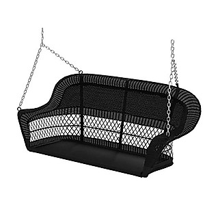 Jeco W00207S-D Resin Wicker, Black