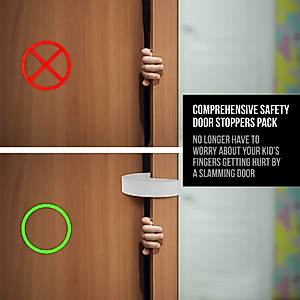 Tiny Patrol 8 Pack Baby Safety Door Stopper Baby Proofing Pet Child Safety Door C Shape Soft Eva Foam Finger Pinch Guard Fits Any Door Safer Home