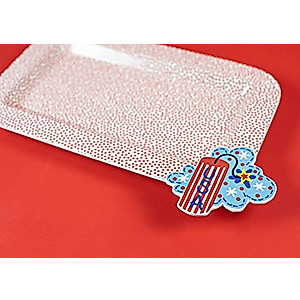 HAPPY EVERYTHING! Red Small Dot Mini Entertaining Rectangle Platter