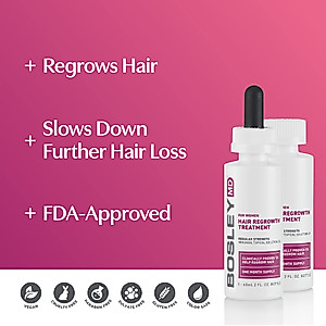 BosleyMD Hair Regrowth Treatment Regular Strength By for Women - 2 X 2 Oz Treatment, 2count