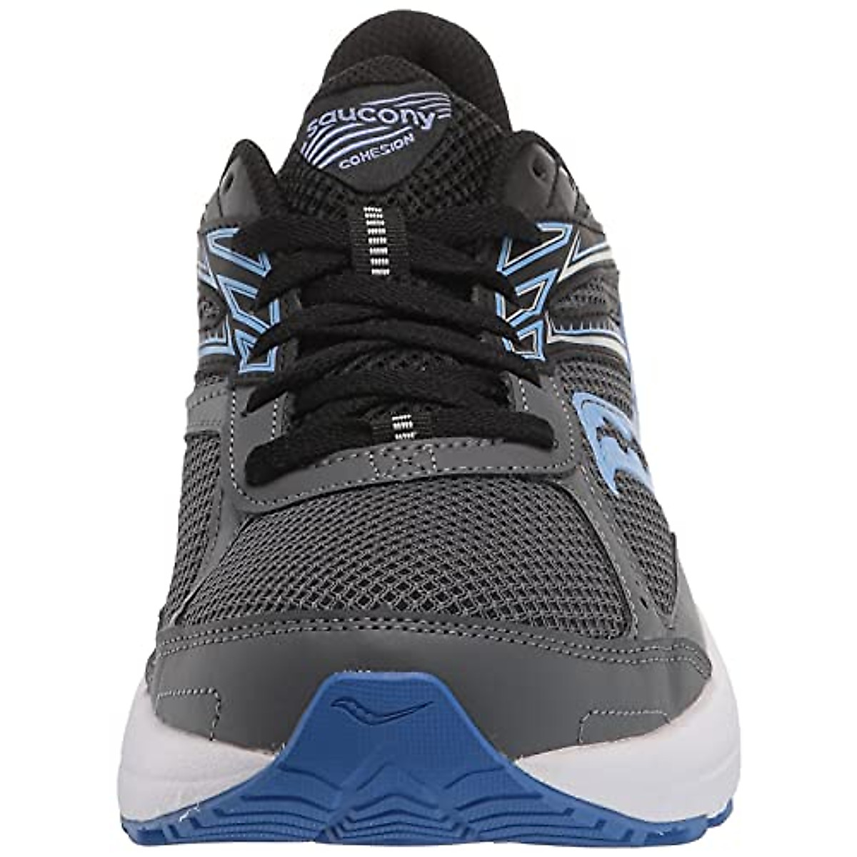 Saucony Women's Cohesion 14 Road Running Shoe, Charcoal/Jewel, 9