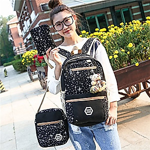 Yookeyo Girls School Bag 3Pcs for Elementary, Backpack/Shoulder Bag/Handbag