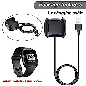 Emilydeals Charger for Fitbit Versa 2, Replacement Charging Cable Cord Dock Cradle for Fitbit Versa 2 Smart Watch [1m/3.3ft]