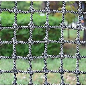 EkiDaz HXRW Rope Net Climbing Frame Net for Kids Balcony Railing Protection Climbing Cargo Net Safety Net Obstacle Course Climbing Net Playground Sets for Backyards (Size : 4 * 6m(12.12 * 18.18ft))