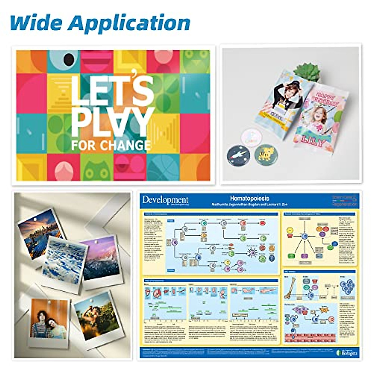 Uinkit 100 sheets Brochure Paper Glossy Double Sided 8.5x11 Inkjet 37lb 140gsm Dye ink Thin Photo Picture Flyer Calendar Magazine CD Cover letter