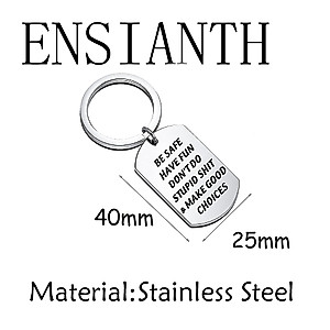 New Driver Keychain Be Safe Have Fun Don’t Do Stupid Shit Make Good Choices Long Distance Gift Go Away to College Gift (Do Stupid Shit)