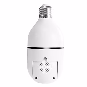 Wireless WiFi Light Socket Bulb Security Camera 360 Degree PTZ Home Camera Floodlight Night Vision Motion Detection 64GB Micro SD Card Included Support 2.4Ghz and 5Ghz