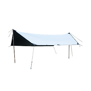 iClimb Waterproof Sun Shield Tarp UPF 50+ for Tent Hammock Camping Backyard Party (Tarp 14'4" × 9'6")