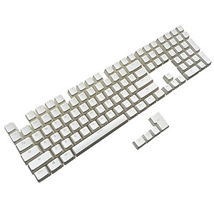 HZYZ PBT Backlit Keycaps Pudding Keyset Double Shot Cherry MX Key Caps Top Print OEM Profile for 60%/87/104/108 MX Switches Mechanical Gaming Keyboard(White Pudding)