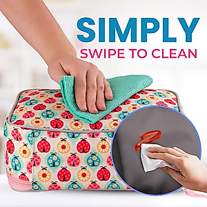 Zulay Insulated Lunch Bag - Thermal Kids Lunch Bag With Spacious Compartment & Built-In Handle - Portable Back To School Lunch Bag For Kids, Boys, & Girls To Keep Food Fresh (Ladybugs)