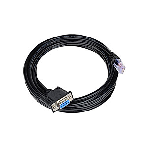 LFHUKEJI RJ45 to RS232, DB9 9-Pin Serial Port Female to RJ45 Cat5 Ethernet LAN Console 4.9Ft