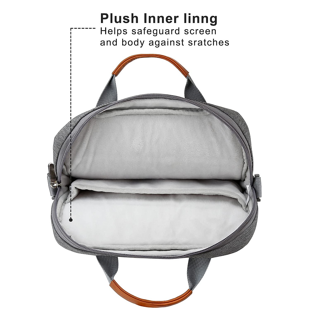 13 inch Laptop Sleeve with Shoulder Strap and Handle,Computer Bag Carrying Case for 13.3 Apple MacBook iPad,Chromebook