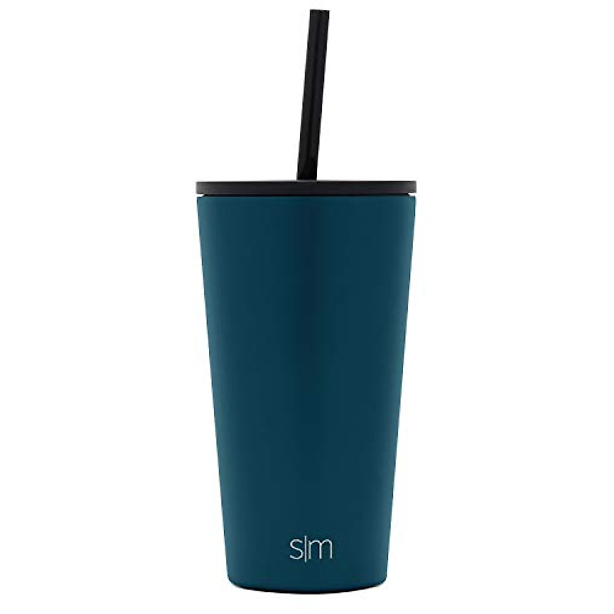 Simple Modern Insulated Tumbler with Lid and Straw | Iced Coffee Cup Reusable Stainless Steel Water Bottle Travel Mug | Gifts for Women Men Her Him | Classic Collection | 16oz | Riptide