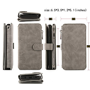 MODOS LOGICOS Case for Samsung Galaxy S10 Plus 6.4", [Detachable Wallet][Cash Storage][9 Card Slots 1 Id Window] Glitter PU Leather (Smooth Finish) Purse with Removable Inner Magnetic Case - Rose Gold