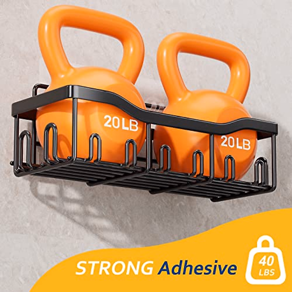 FAFOOU Shower Caddy, Bathroom Shower Organizer [5-Pack], Self Adhesive Shower Shelves, Shower Shelf for Inside Shower Rack, Stainless Steel Bathroom Storage, Wall Mounted Shower Accessories Black