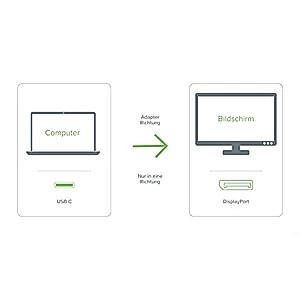 Plugable USB C to DisplayPort Cable 6 feet (1.8m), Up to 4K at 60Hz, USB C DisplayPort Cable - Compatible with Thunderbolt 4 / 3 and USB-C