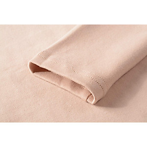 HieasyFit Women's Cotton Turtleneck Top Basic Layering Thermal Underwear(Beige L)