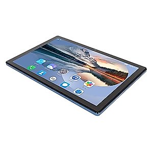 HD Tablet, 5G WiFi 4G LTE Dual Camera Octa Core CPU 2 in 1 Blue Tablet with Keyboard and Mouse for Family (US Plug)